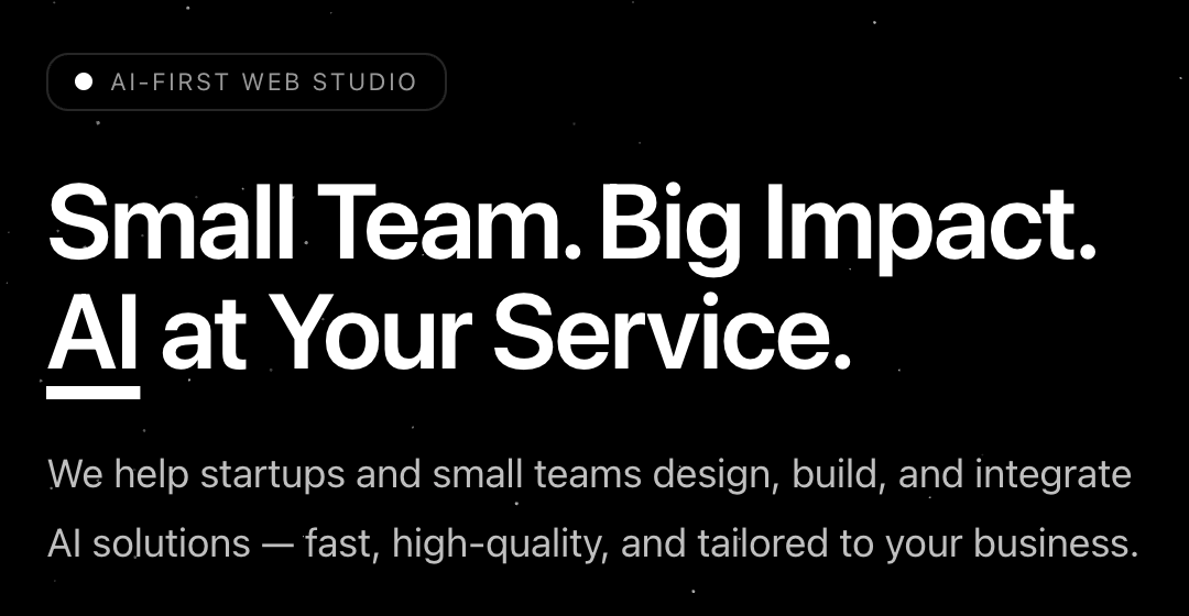 Kode Studio - AI-First Dev Studio | Small Team, Big Impact